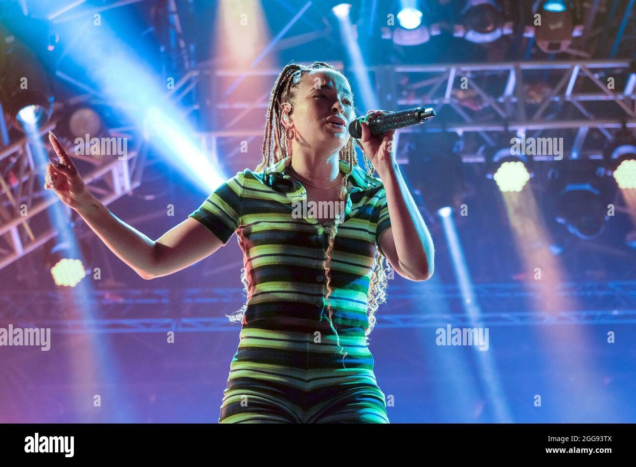 British pop singer Ella McMahon, stage name Ella Eyre, known for her ...