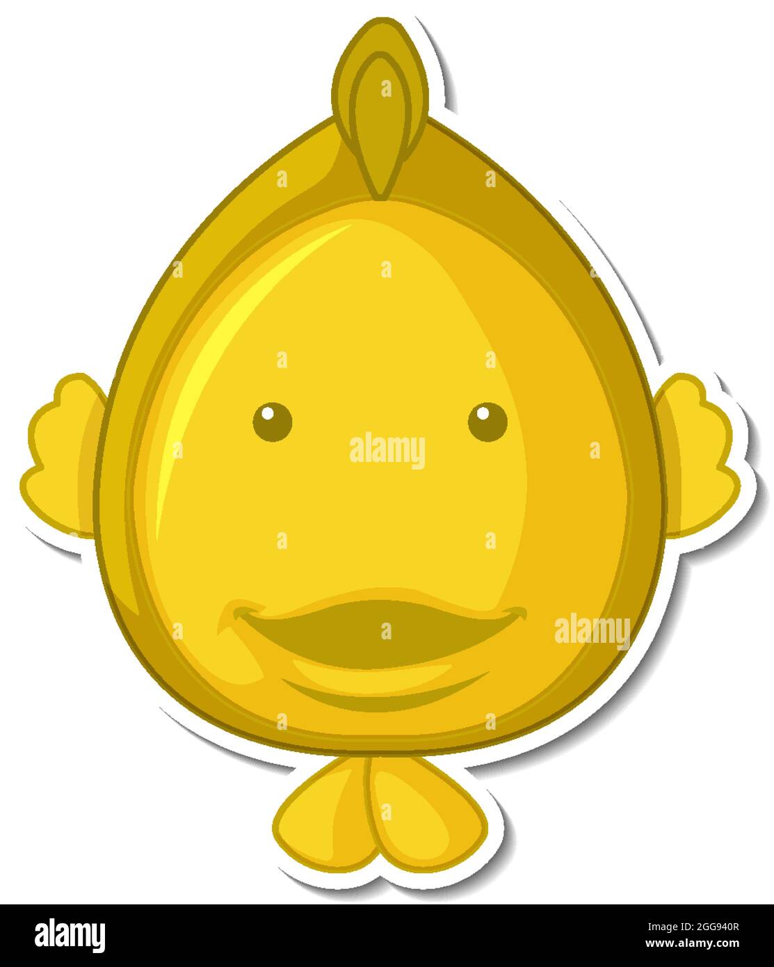 Cute fish sea animal cartoon sticker illustration Stock Vector Image ...