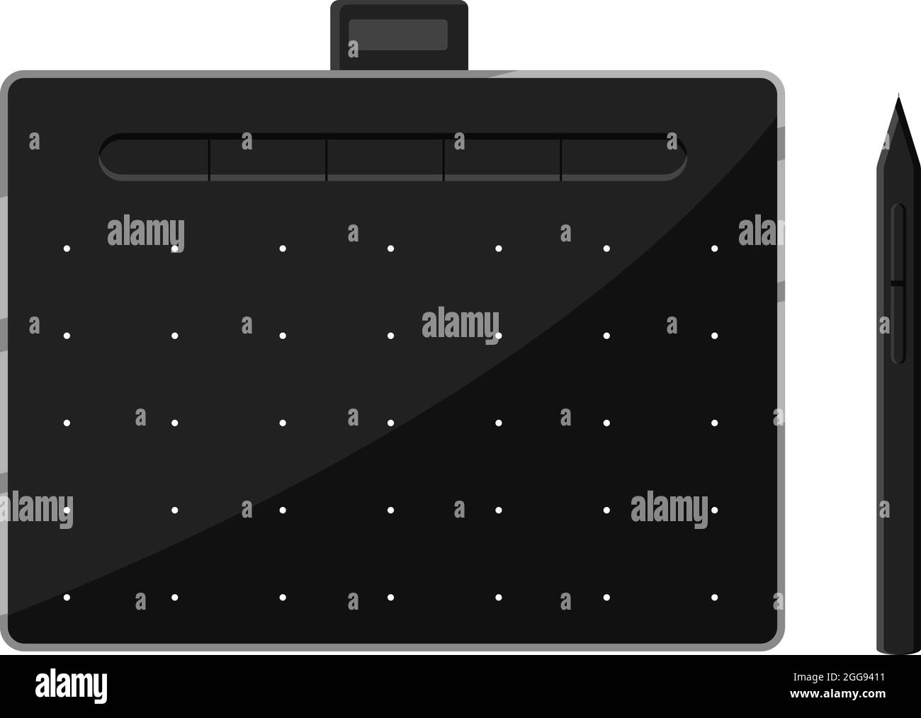 Graphic tablet, illustration, vector on white background Stock Vector ...