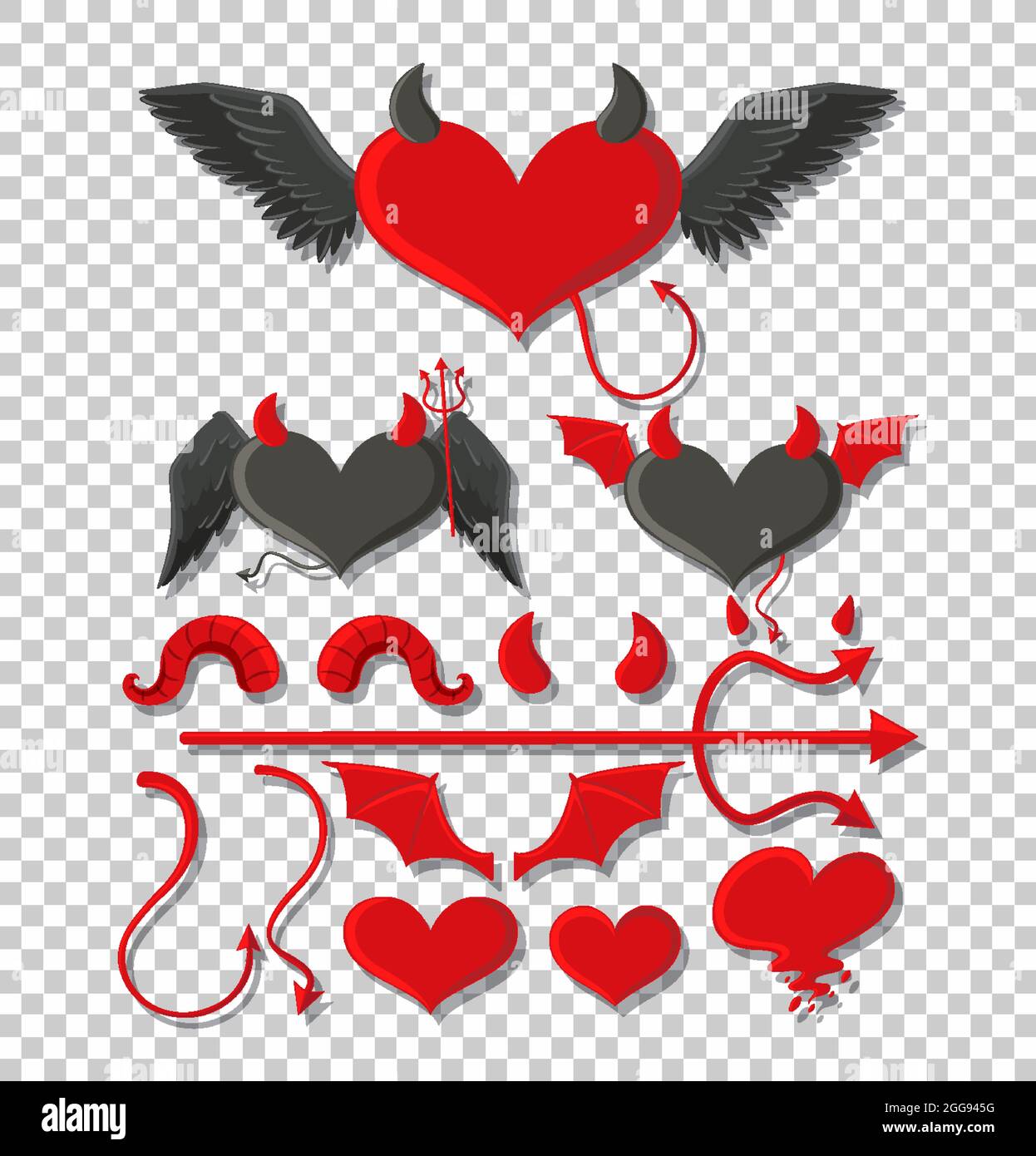 Devil and angel design elements illustration Stock Vector Image & Art ...