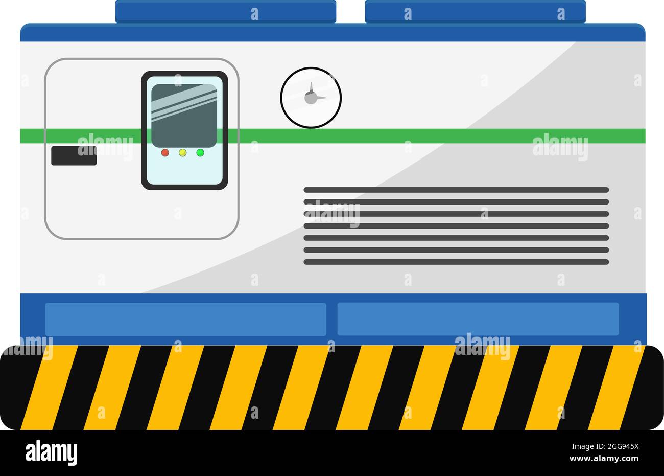 Industrial generator, illustration, vector on white background Stock ...
