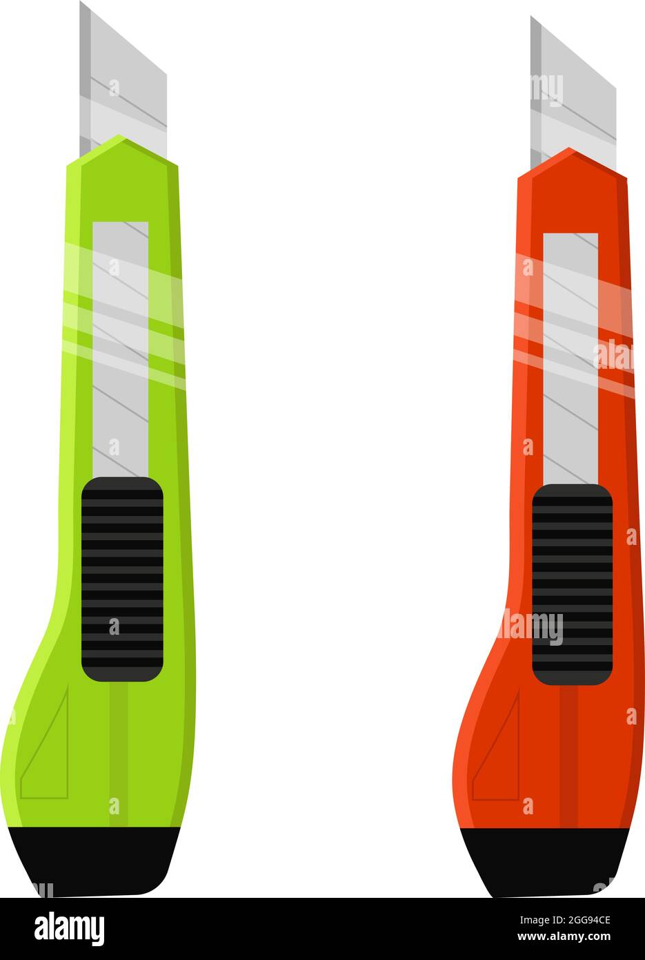 Two paper cutters, illustration, vector on white background Stock ...