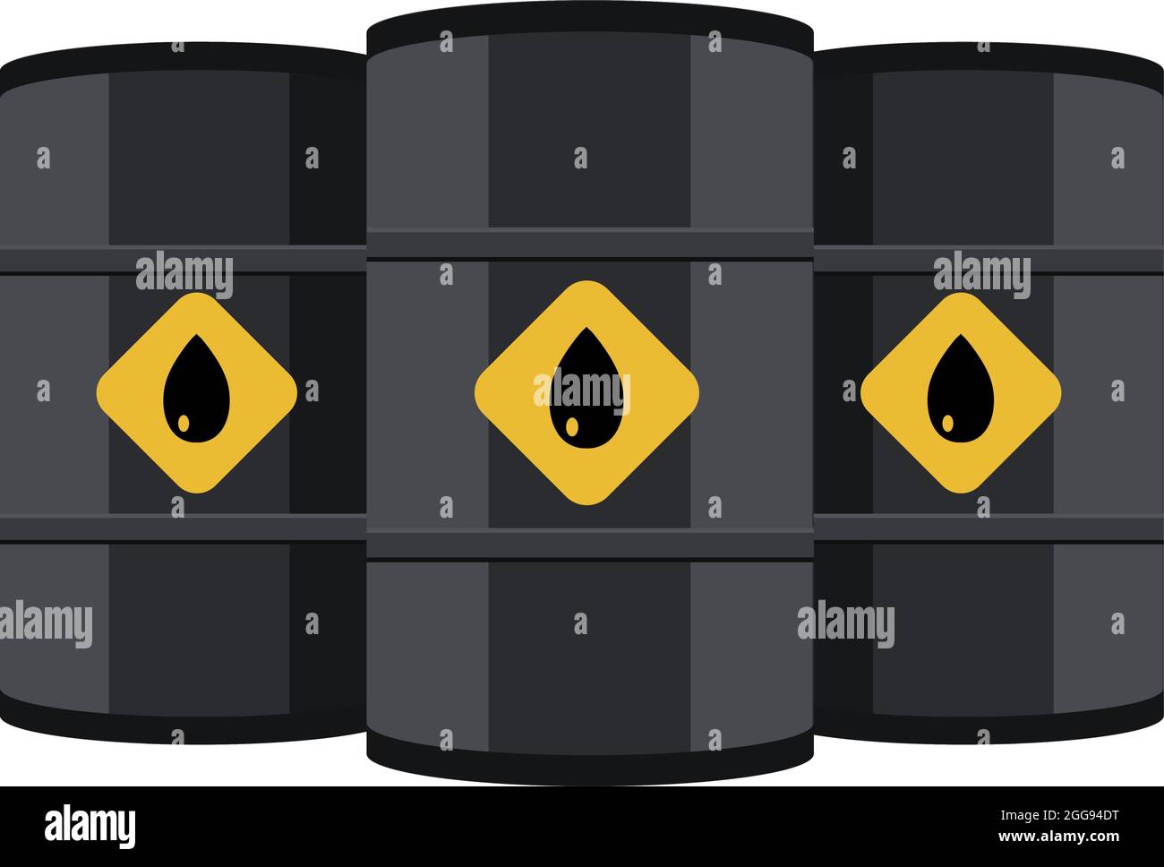 Oil barrels, illustration, vector on white background Stock Vector ...