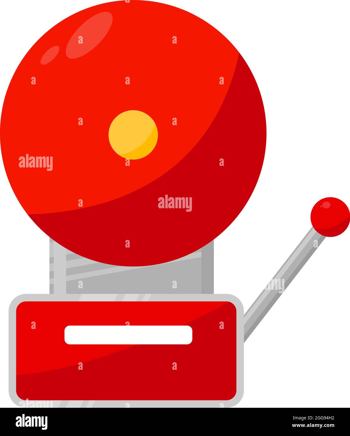 Fire alarm, illustration, vector on white background Stock Vector Image ...