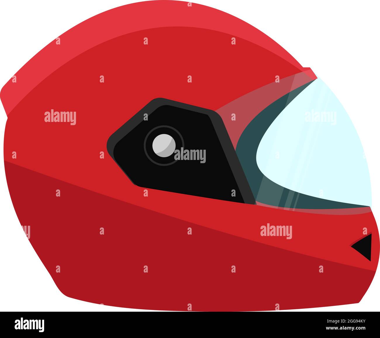 Red helmet, illustration, vector on white background Stock Vector Image ...