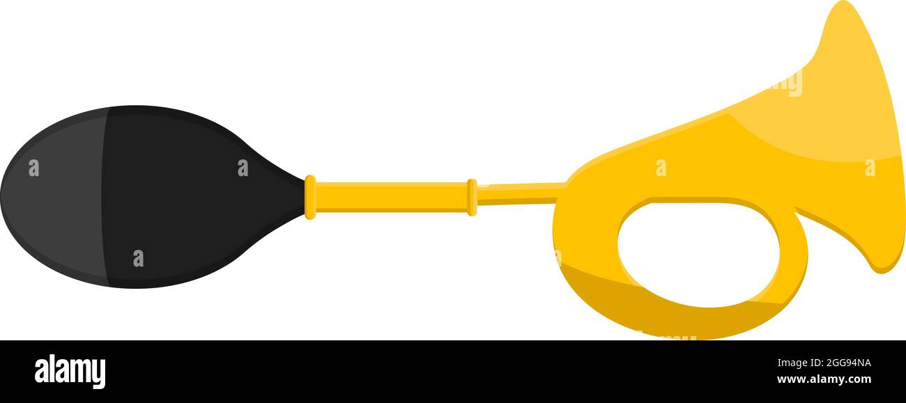 Hand horn, illustration, vector on white background Stock Vector Image ...