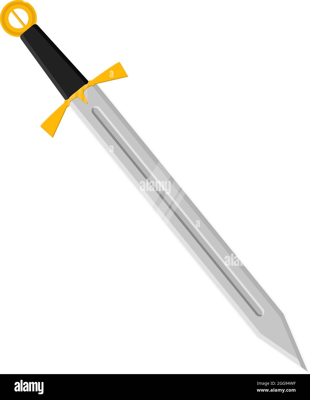 Sharp sword, illustration, vector on white background Stock Vector ...