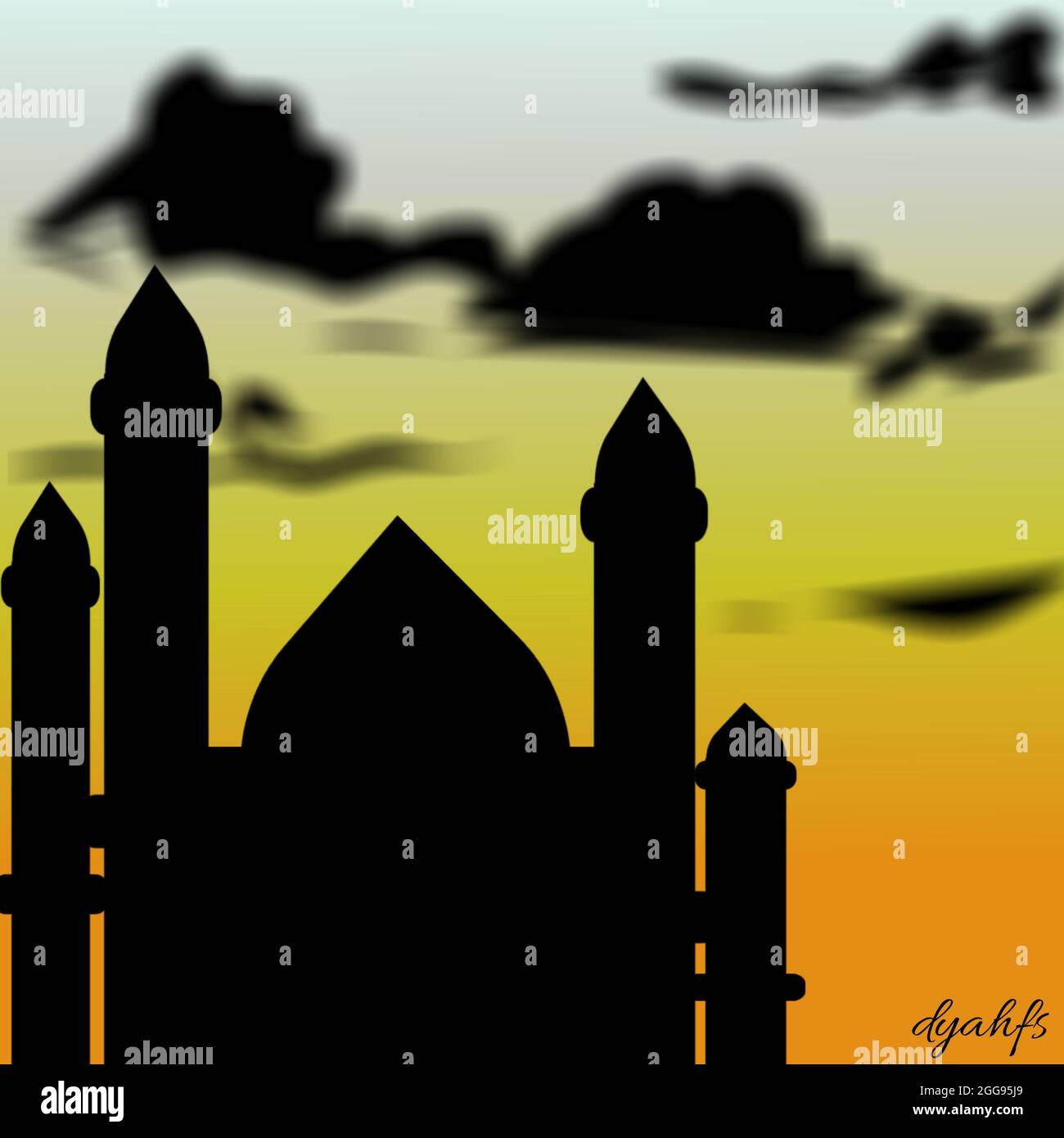 silhouette illustration for background or wallpaper Stock Photo - Alamy