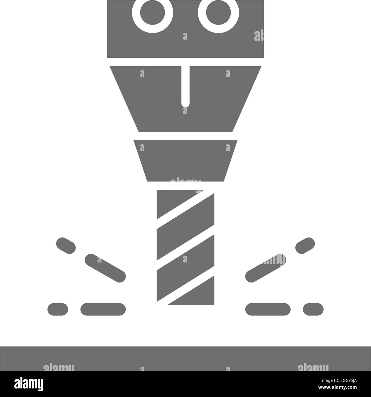 Milling works, spindle for CNC machine grey icon Stock Vector Image ...