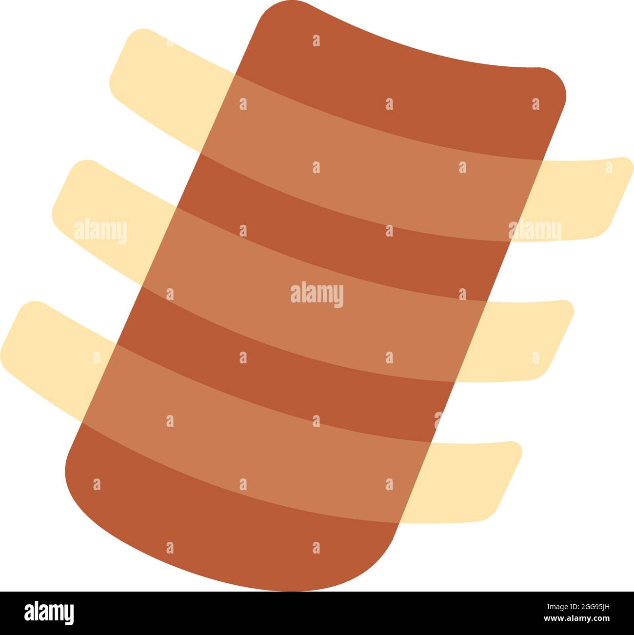 Ribs icon. Isolated flat color icon. Vector illustration. Modern glyph ...