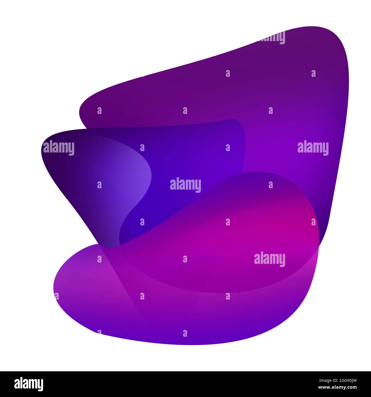 Colored abstract shapes in neon color isolated on white Stock Photo - Alamy
