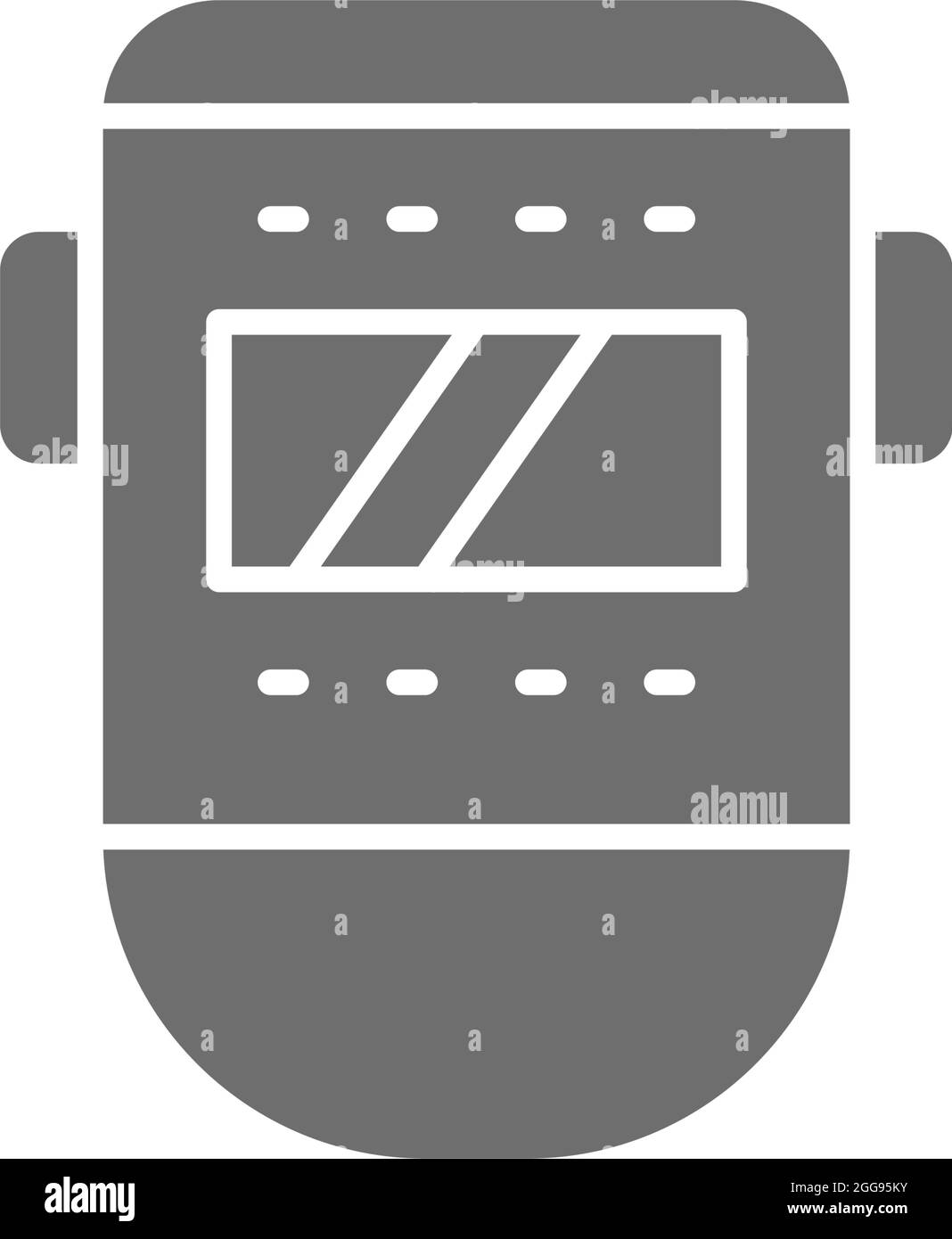 Vector welder mask, face protection grey icon Stock Vector Image & Art ...
