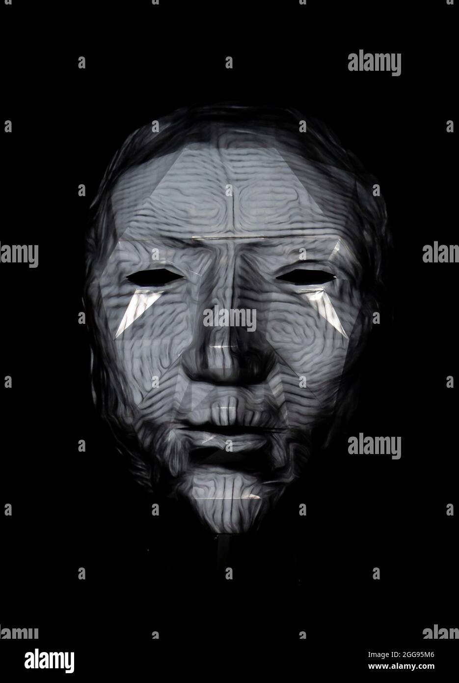 Face expression and people concept. Abstract human face, surreal ...