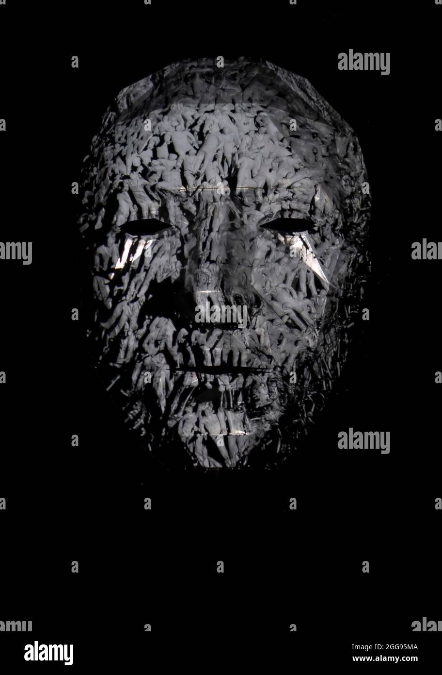 Face expression and people concept. Abstract human face, surreal ...