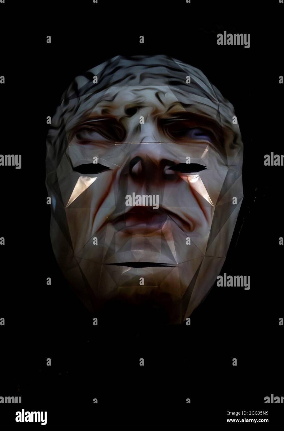 Face expression and people concept. Abstract human face, surreal ...