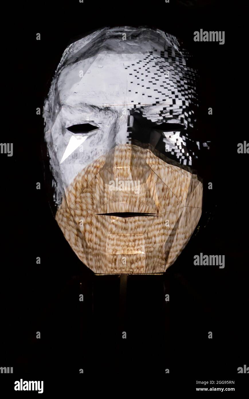 Face expression and people concept. Abstract human face, surreal ...