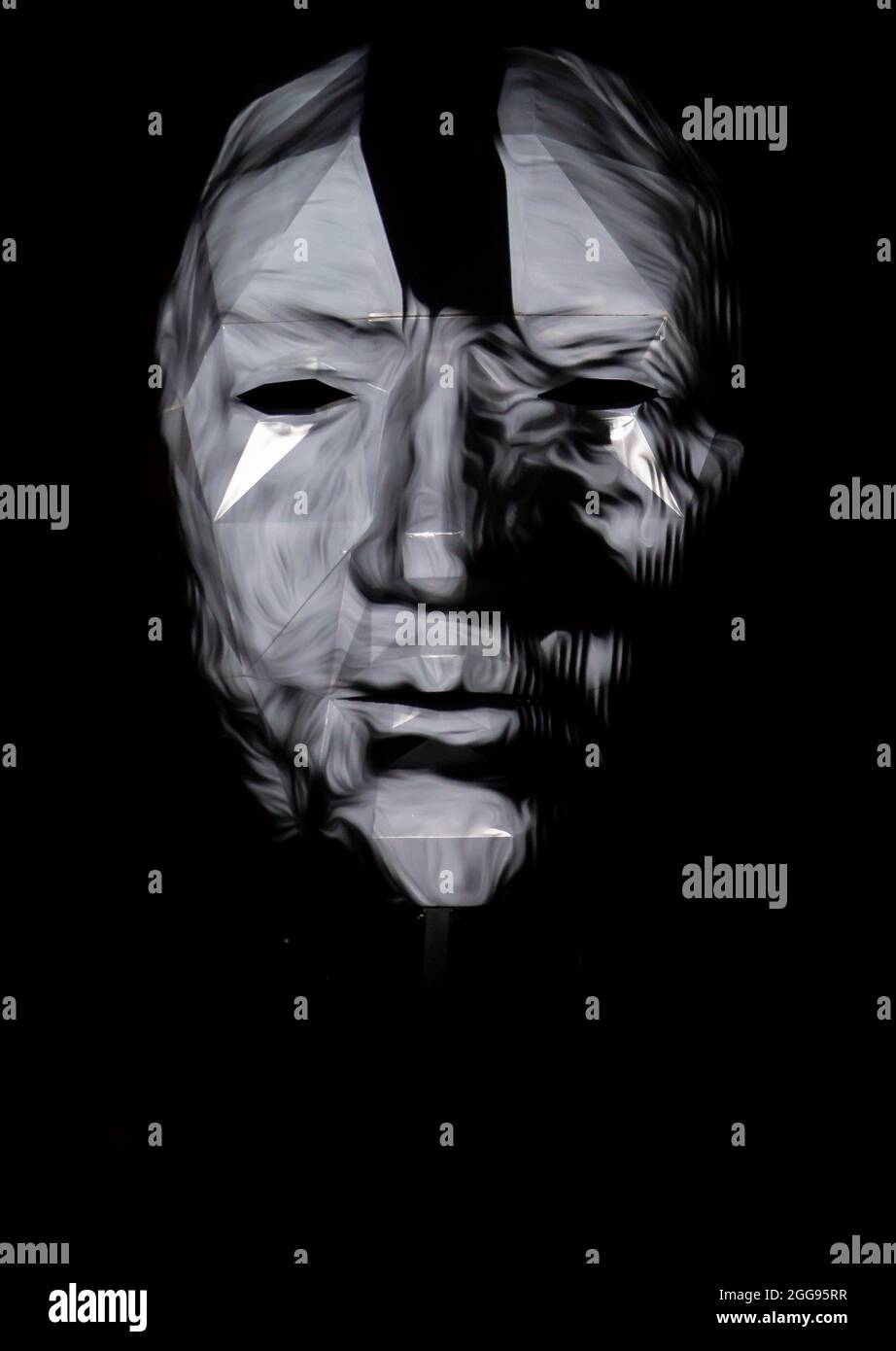 Face expression and people concept. Abstract human face, surreal ...