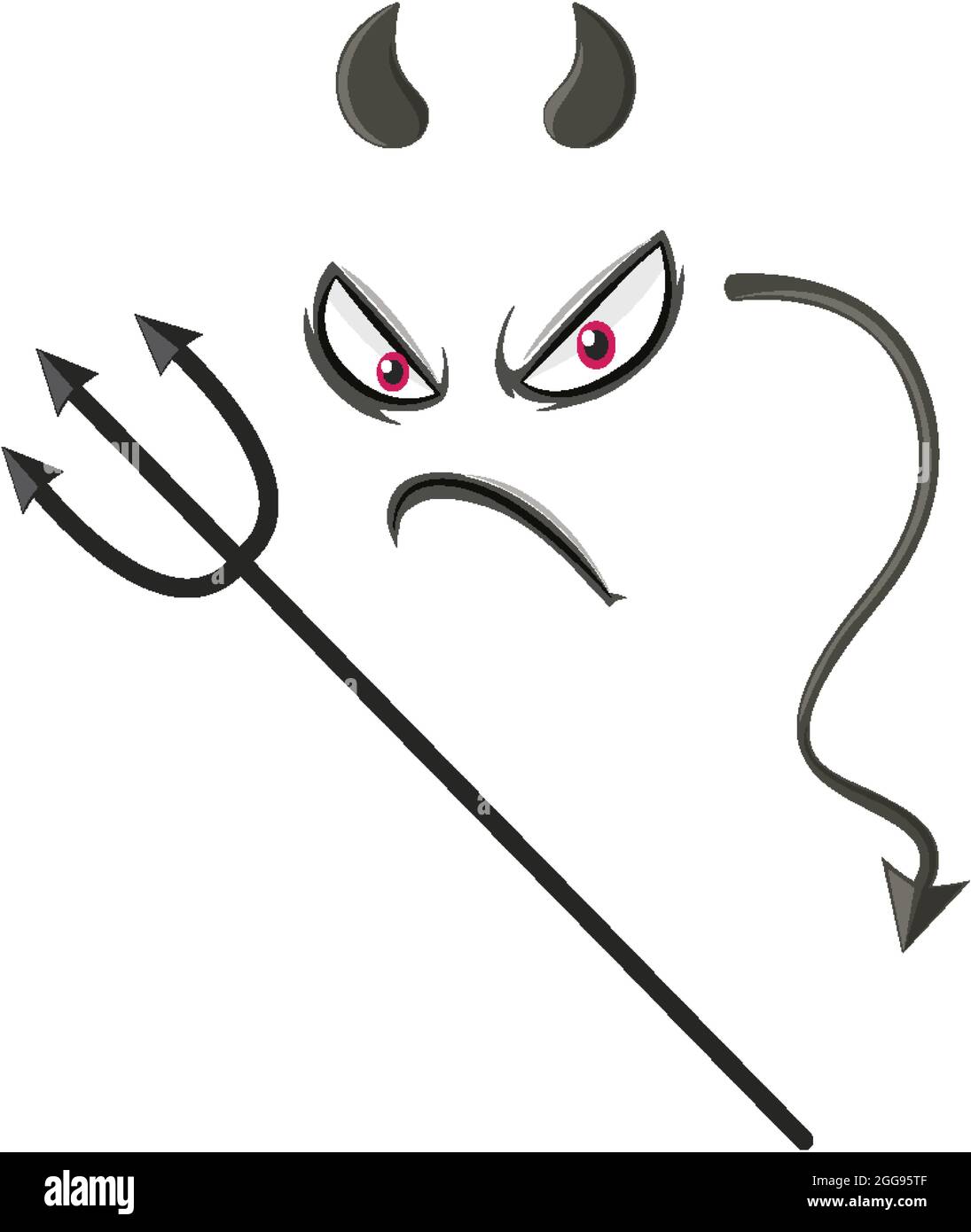 Evil face with devil element illustration Stock Vector Image & Art - Alamy