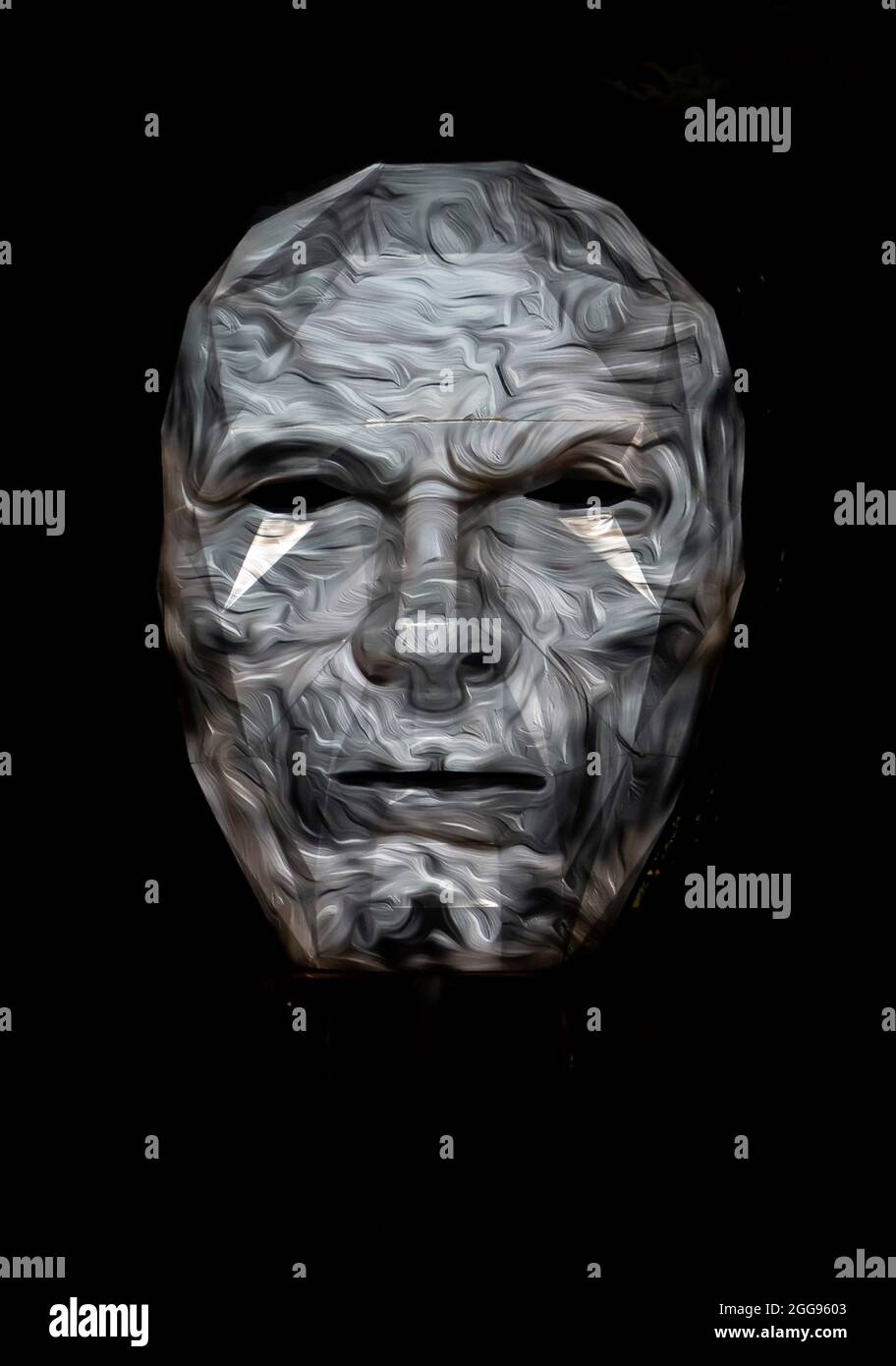 Face expression and people concept. Abstract human face, surreal ...