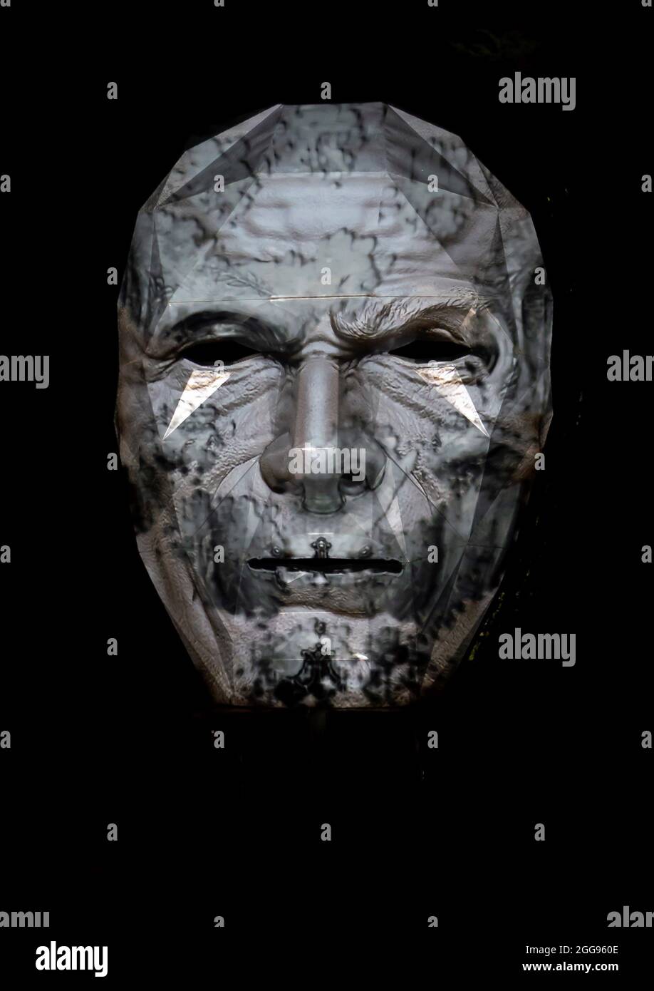 Face expression and people concept. Abstract human face, surreal ...