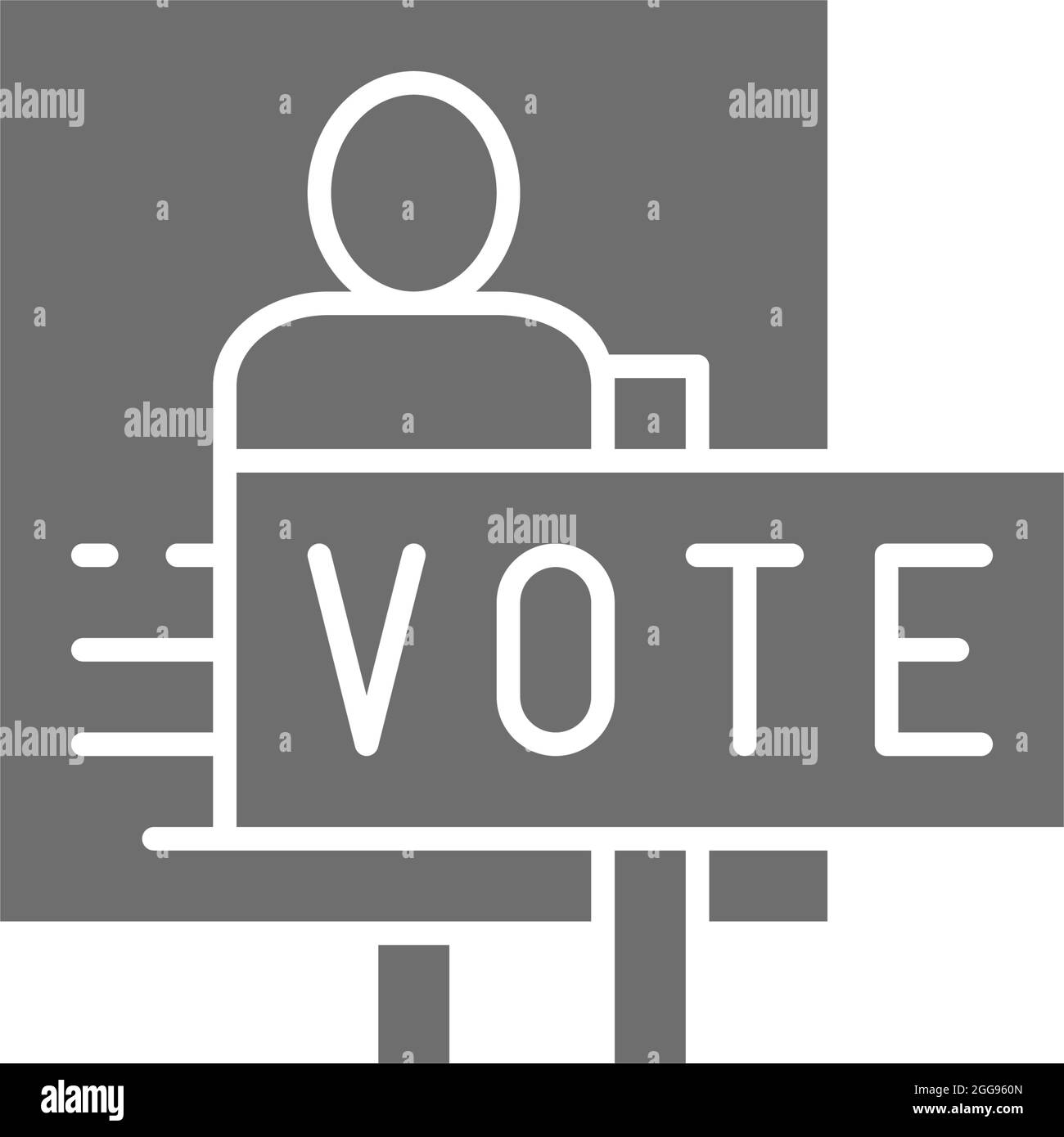 Presidential election poster, voting banners, demonstration, protest ...