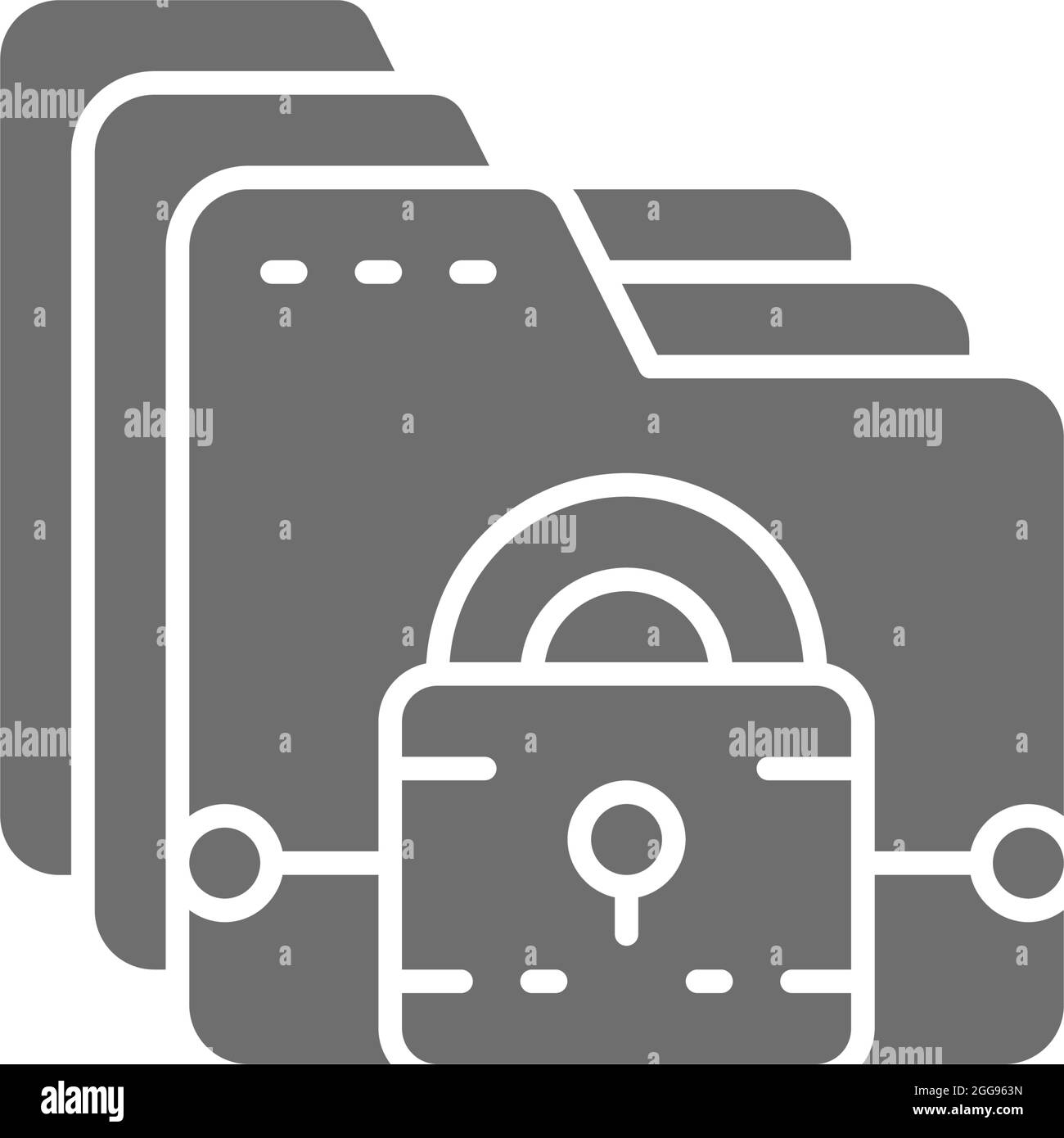 Data encryption icon monochrome Black and White Stock Photos & Images ...