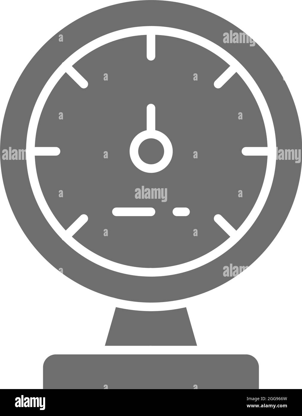 Manometer, device for measuring steam and water pressure grey icon ...