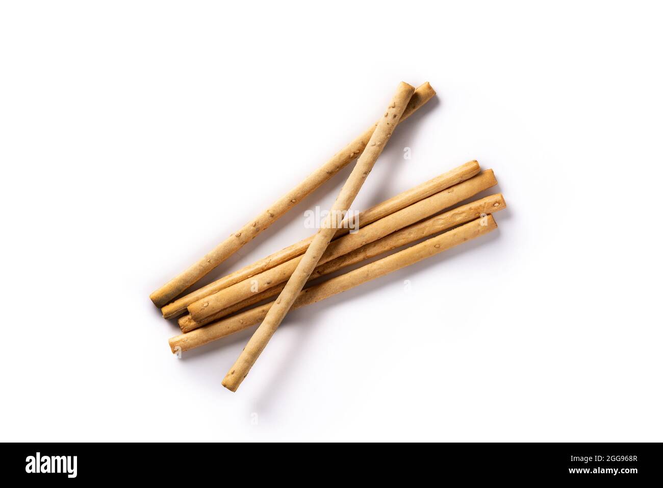 Breadstick grissini snack isolated on white background Stock Photo - Alamy