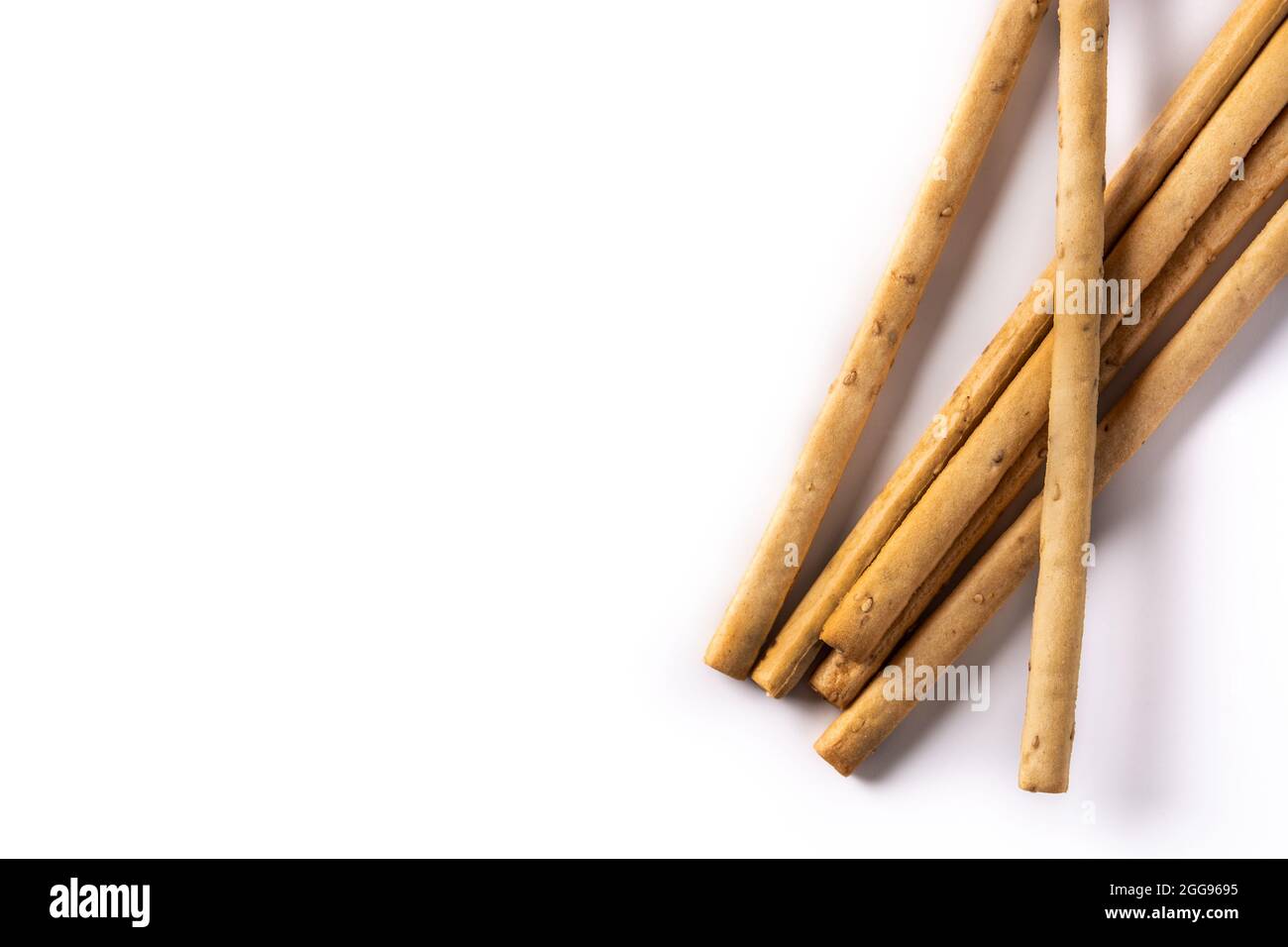 Breadstick grissini snack isolated on white background Stock Photo - Alamy