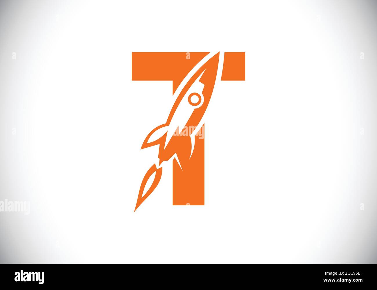 Initial T monogram letter alphabet with a Rocket logo design. Rocket ...