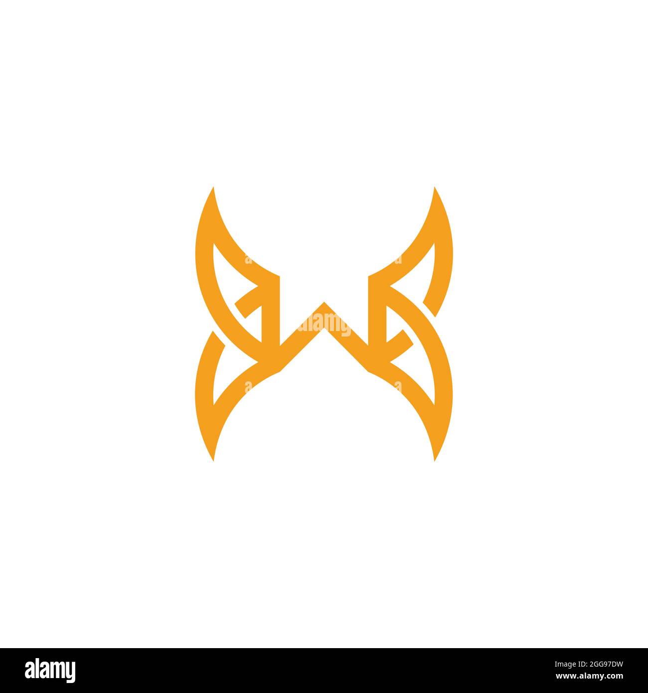 letter w wings design geometric logo vector Stock Vector Image & Art ...