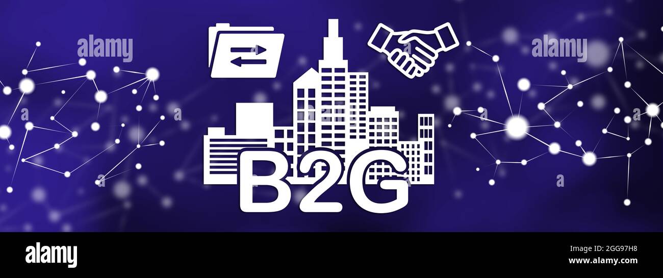 Illustration of a b2g concept Stock Photo - Alamy