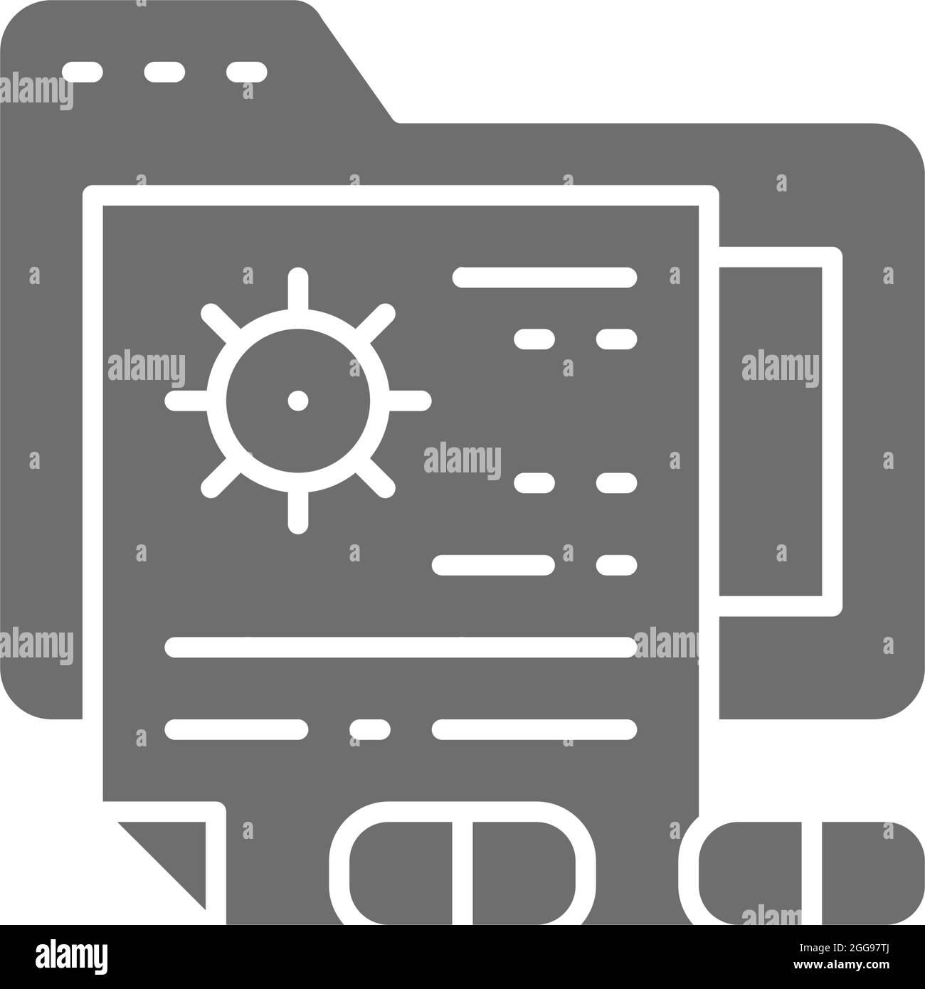 Patient files, medical prescription folder grey icon Stock Vector Image ...