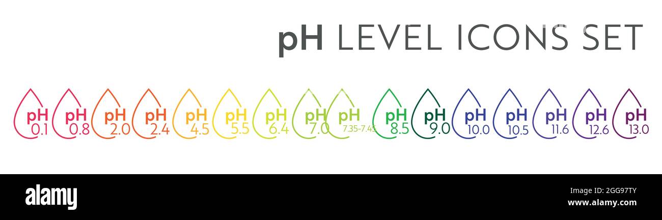 pH Value scale icons. Acid-base balance infographic. Education Poster ...