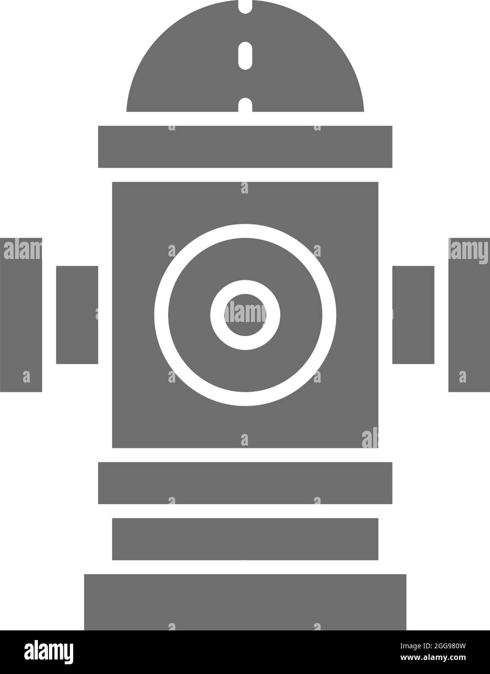 Fire hydrant grey icon. Isolated on white background Stock Vector Image ...