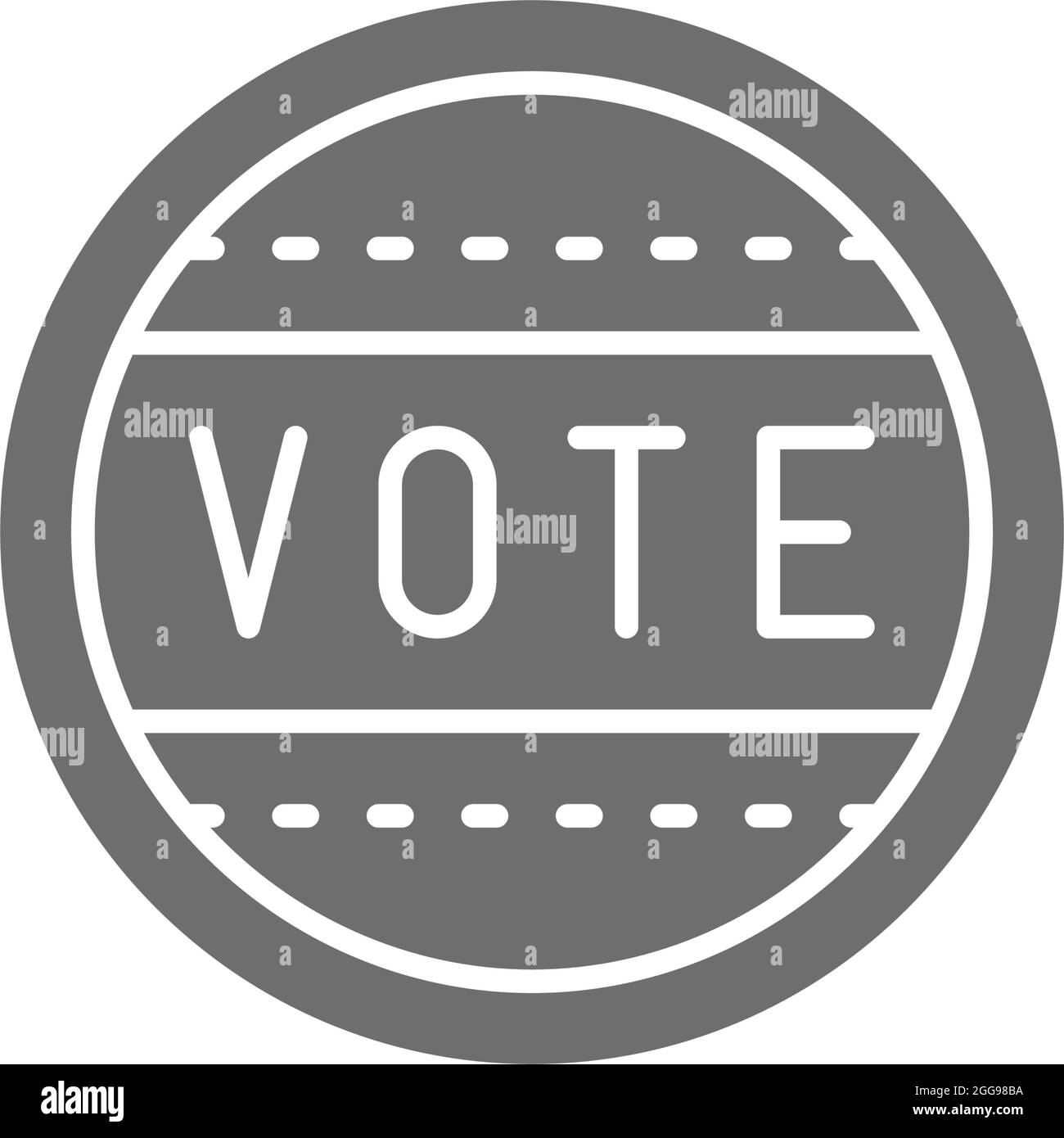 Presidential election sticker, vote label grey icon Stock Vector Image ...