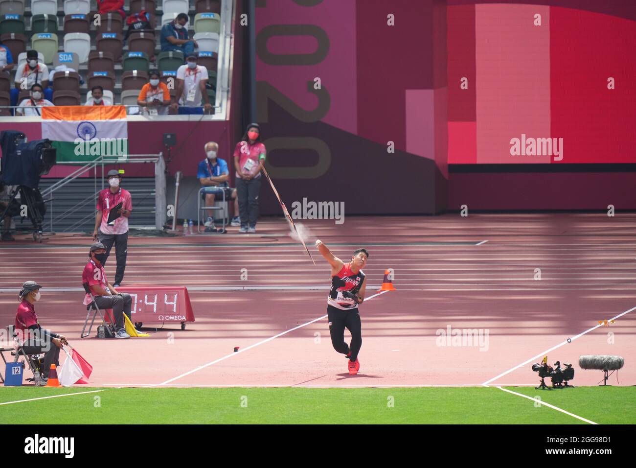 Tokyo, Japan. 30th Aug, 2021. Takuya Shiramasa (JPN) Athletics : Men's Javelin Throw F46 Final ...