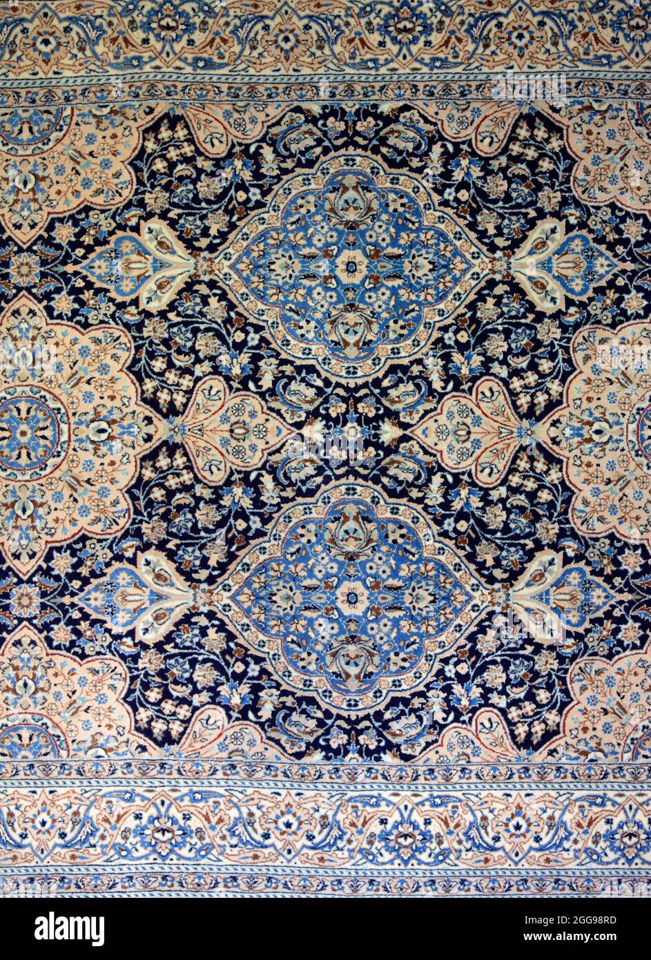A detail of the pattern of the persian carpet called NAIN Stock Photo ...
