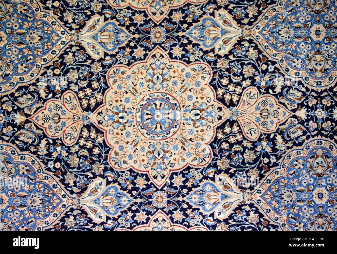 A detail of the pattern of the persian carpet called NAIN Stock Photo ...