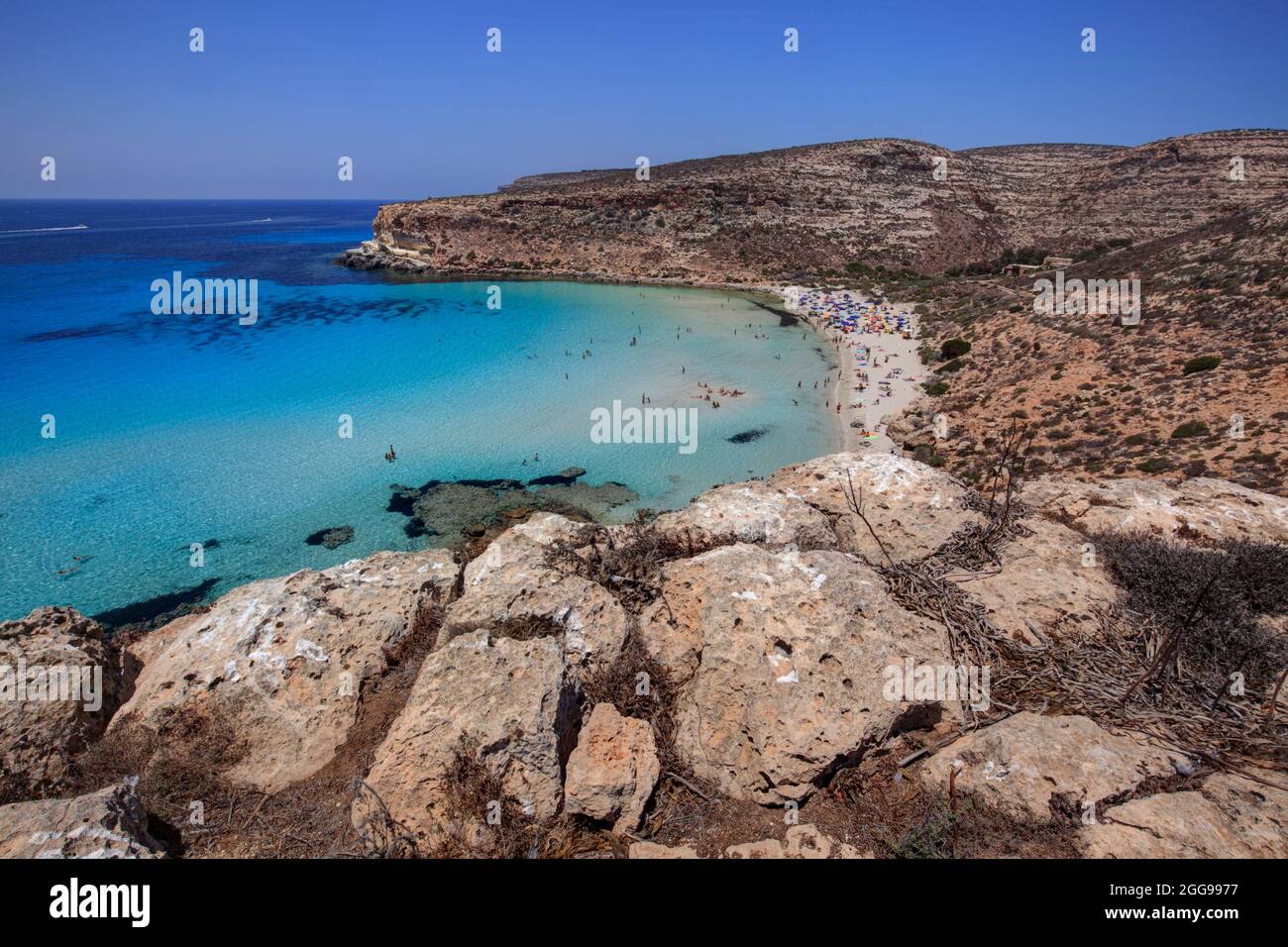 Beach of Rabbits in Lampedusa, Sicily, Italy Stock Photo - Alamy
