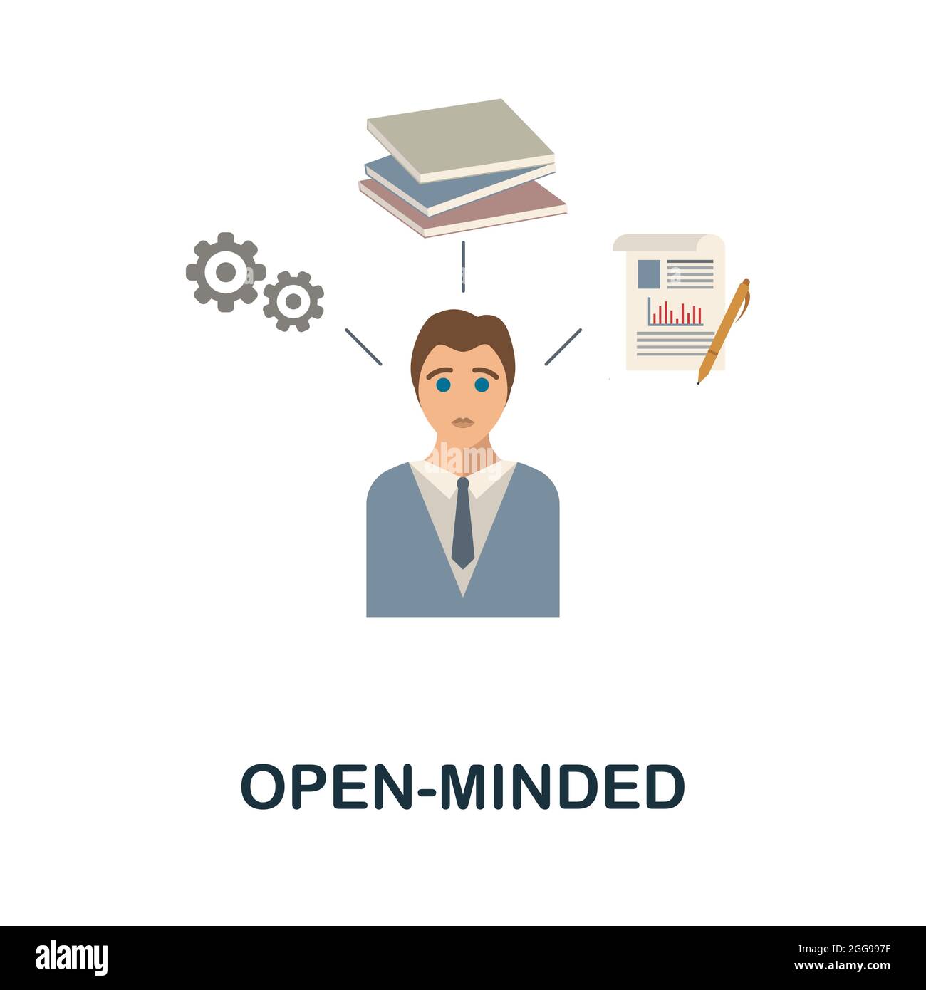 Open head icon hi-res stock photography and images - Alamy