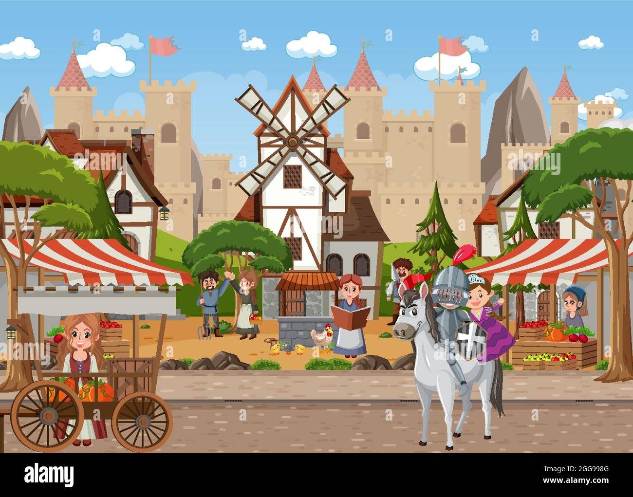 Villagers vector vectors Stock Vector Images - Alamy