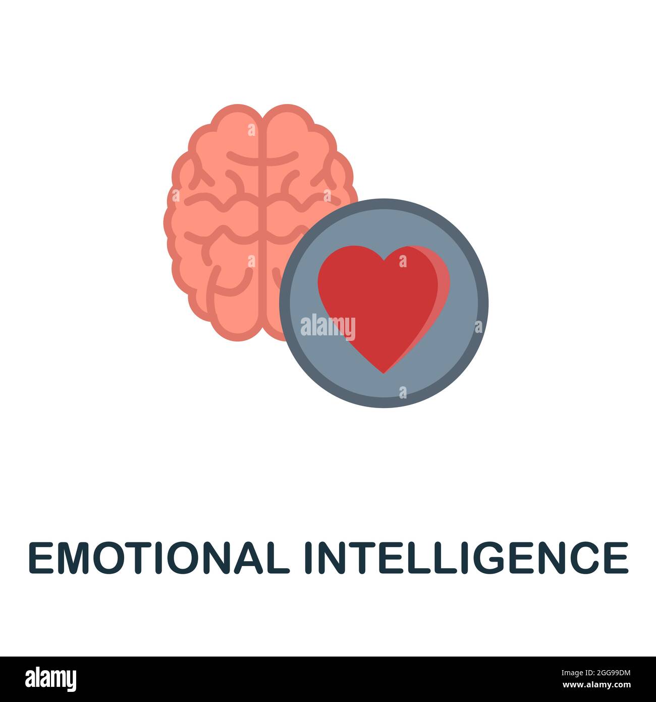 Emotional Intelligence flat icon. Colored sign from personality ...