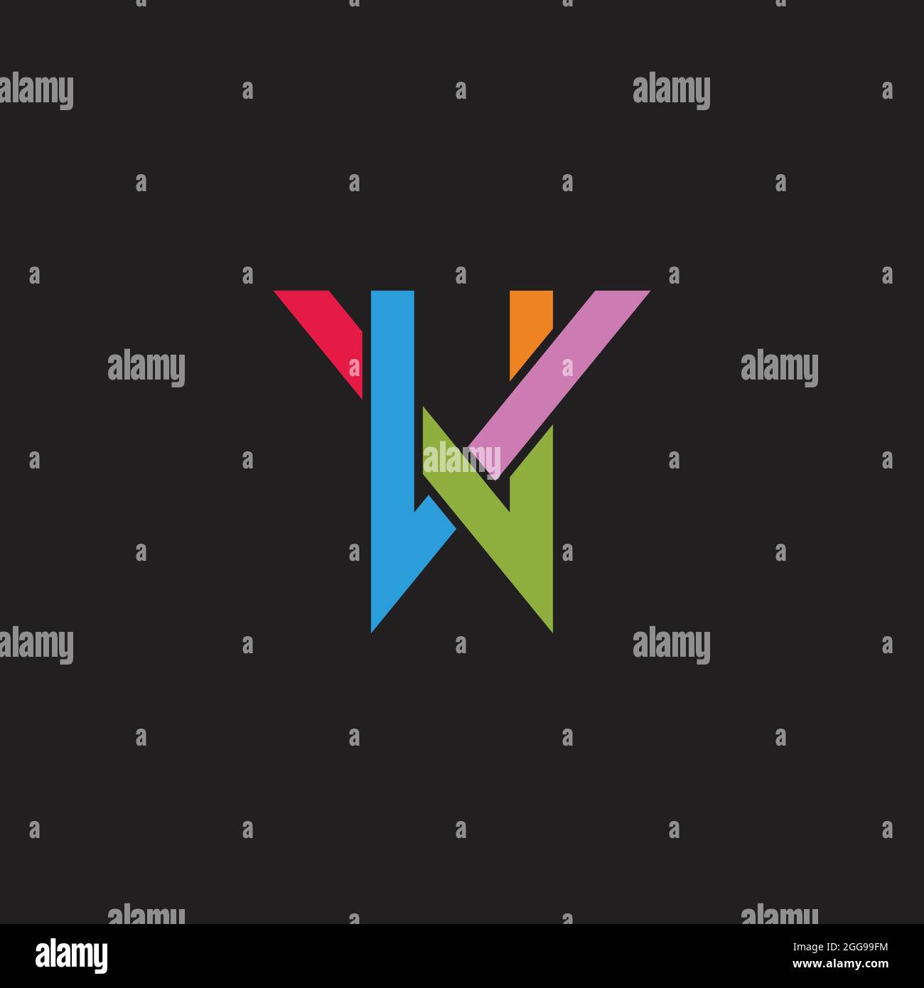 letter xw colorful line simple geometric logo vector Stock Vector Image & Art - Alamy