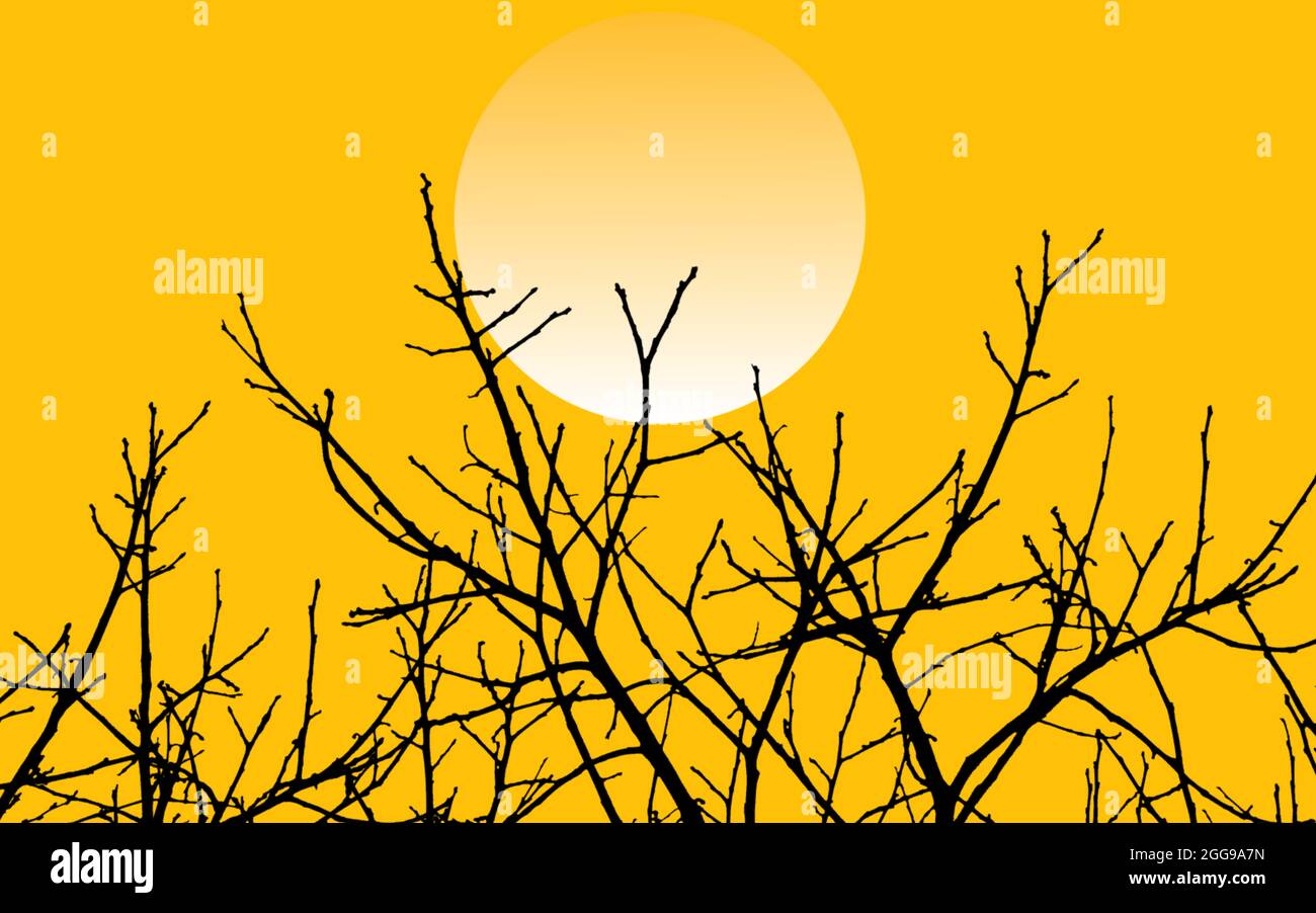 silhouette illustration for background or wallpaper Stock Photo - Alamy