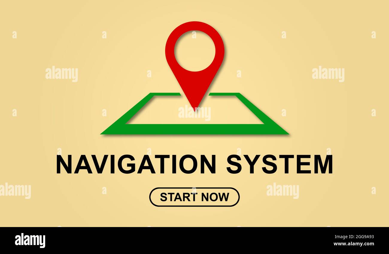 Illustration of a navigation system concept Stock Photo - Alamy