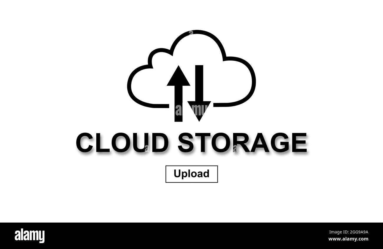 Cloud storage concept on white background Stock Photo - Alamy