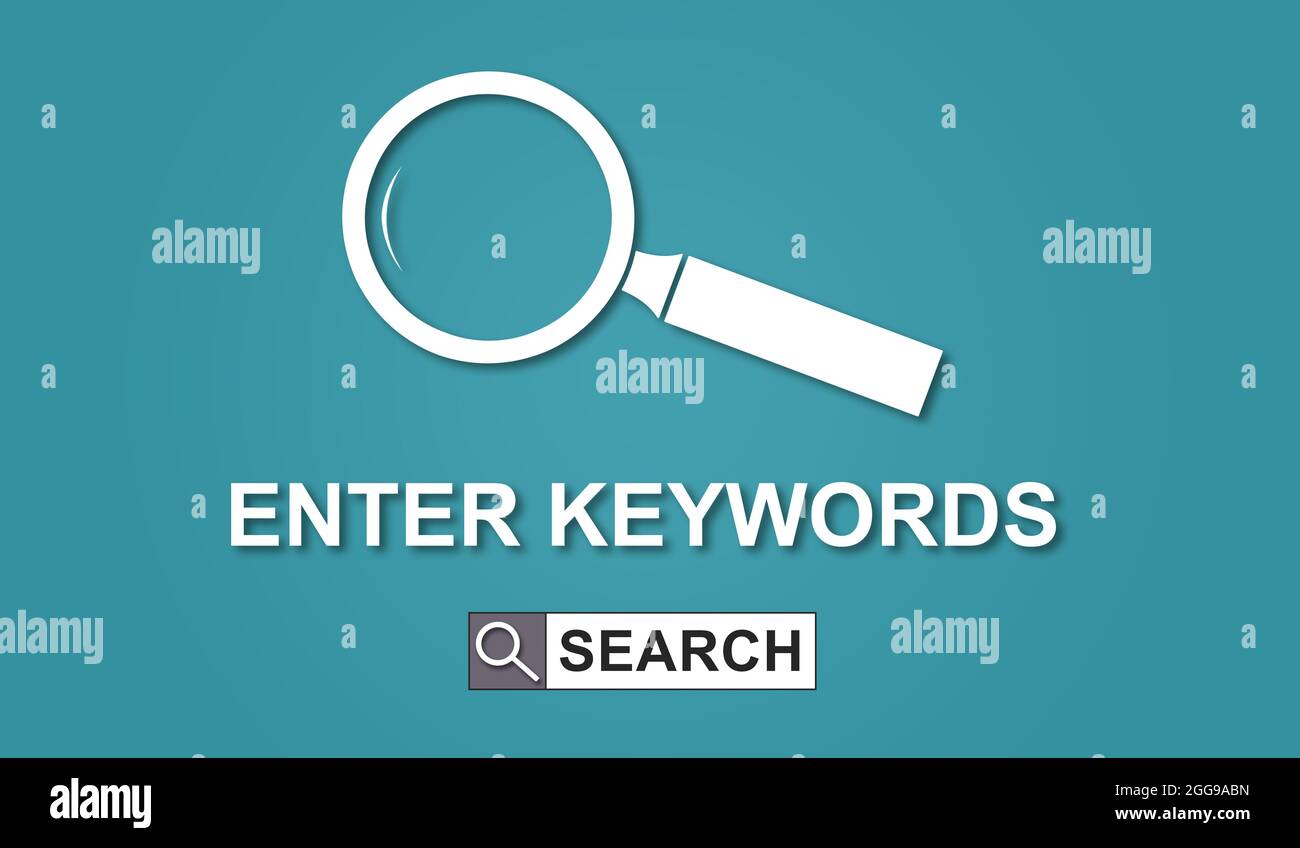 Concept of keywords search, illustration Stock Photo - Alamy