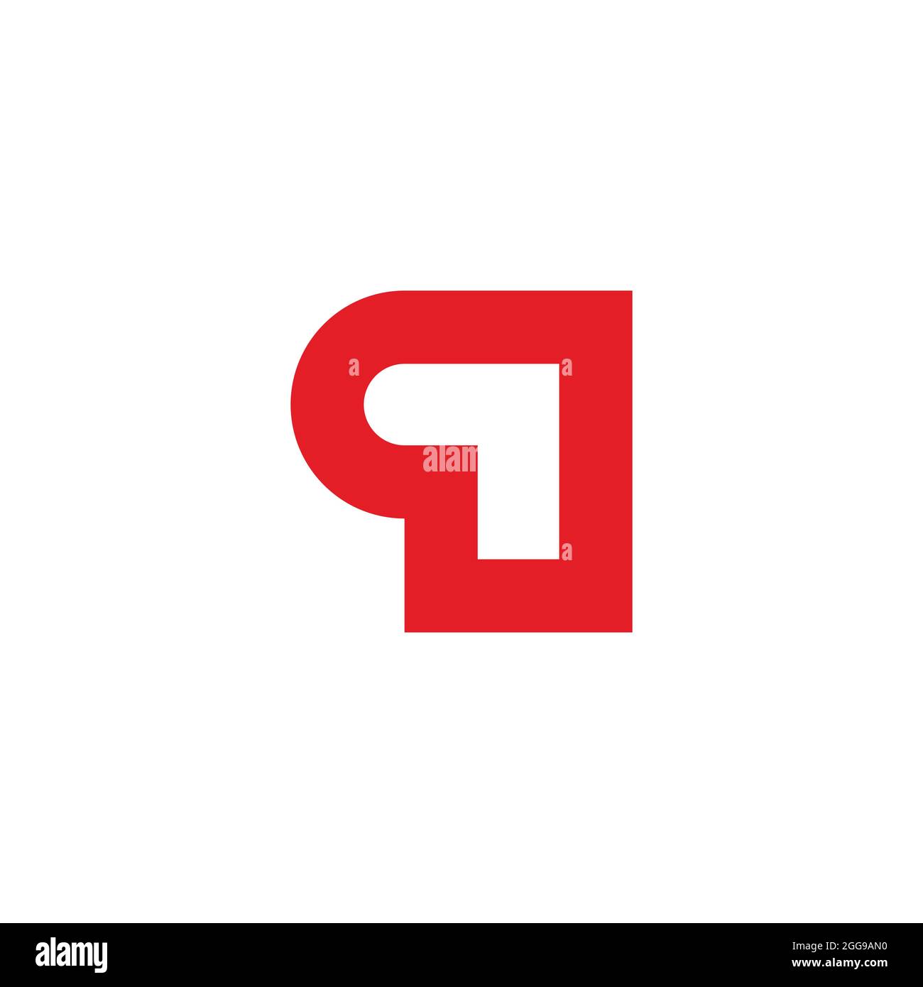 letter q red arrow simple geometric design logo vector Stock Vector ...