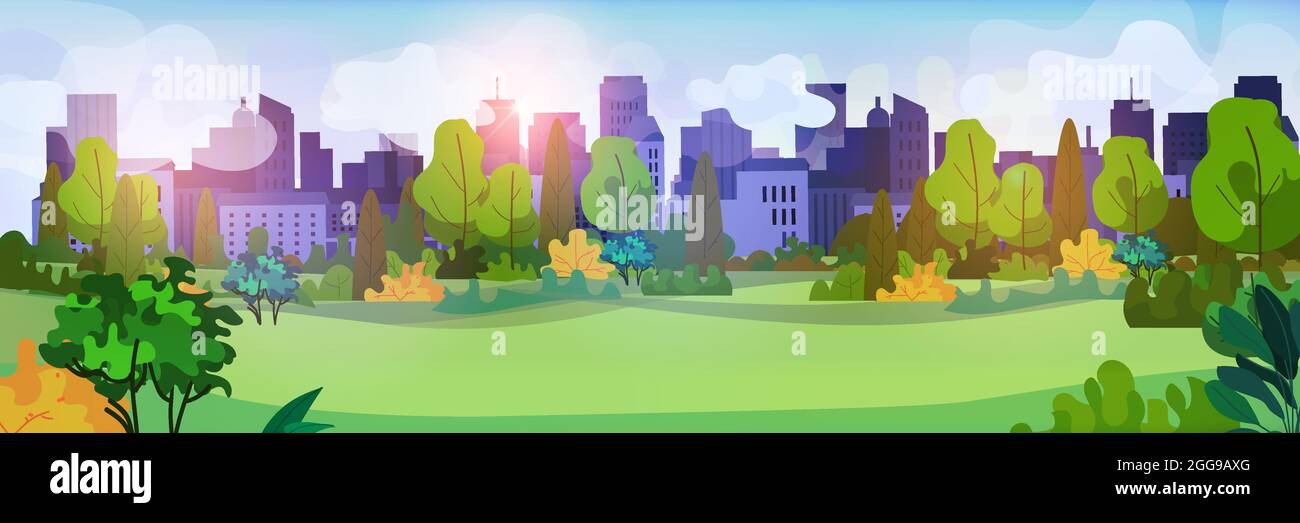 urban park outdoors city buildings cityscape background horizontal ...